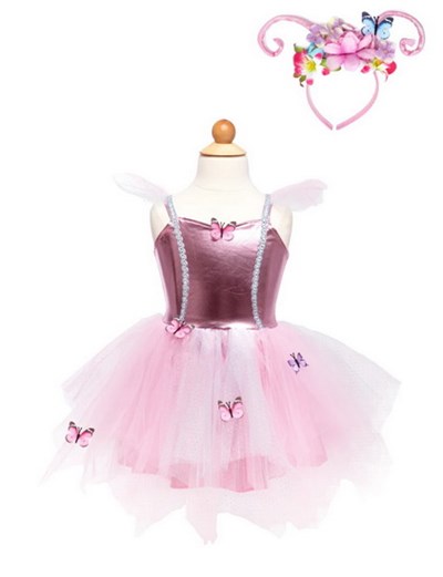 Robe De Papillon Avec Coiffe, Taille Us 5-6 - 31625 - Great Pretenders ...